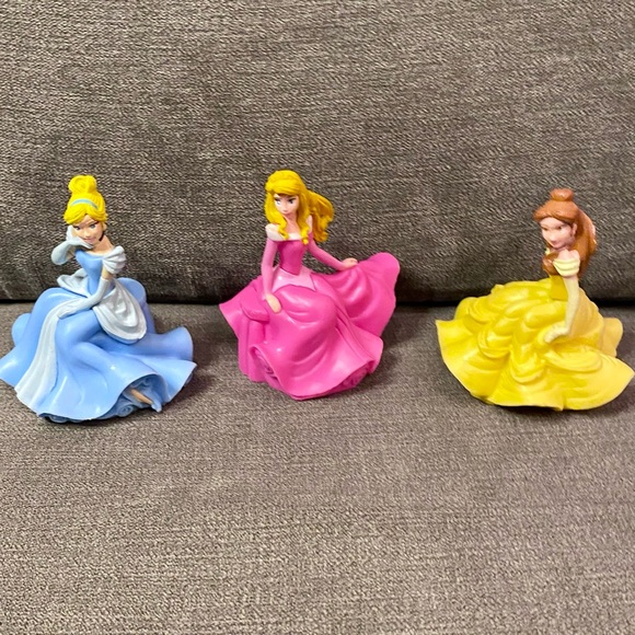 Disney | Toys | Disney Princess Figurines Cake Toppers Belle Cinderella ...